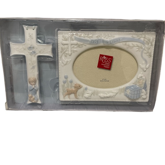 Russ Berrie | Holiday | New In Box Baptismal Gift Set Wfloral Ceramic ...